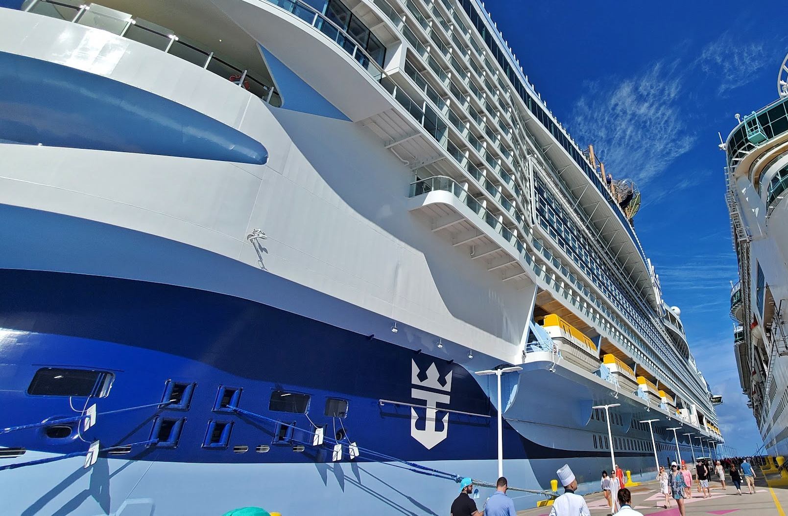 Cruise Passenger Walks Off Pier Between Two Royal Caribbean Ships at ...